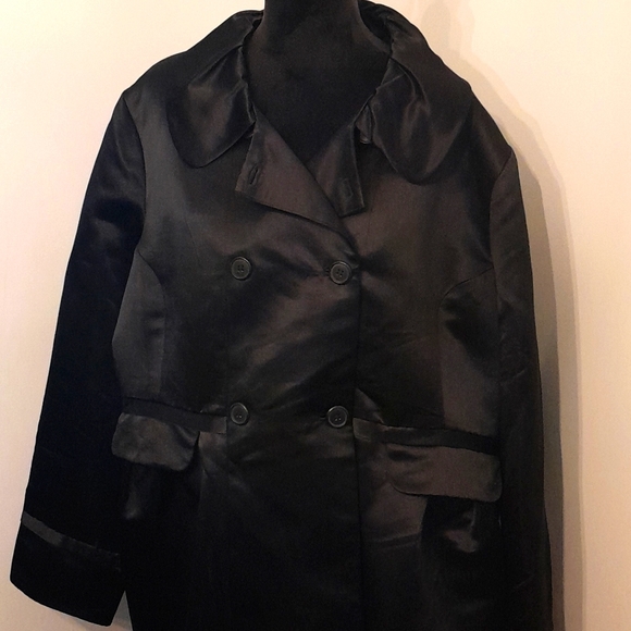 Apostrophe | Jackets & Coats | Apostrophe Satin Like Material Black ...